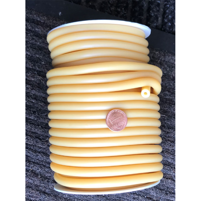Rubber Tubing Natural Amber 1/8" Id, Super Thick Wall (3/32")